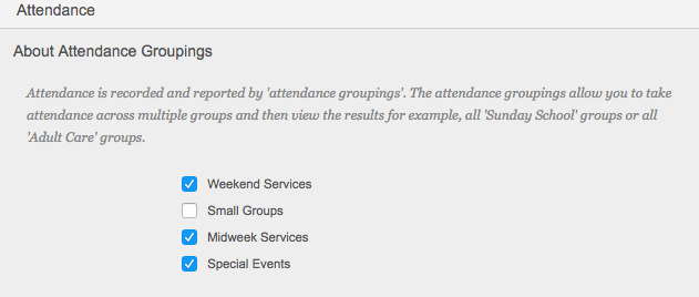 How to Create Attendance Groupings