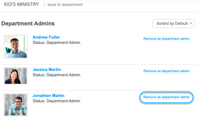 How to Add, Remove, or Change Department and Group Leadership