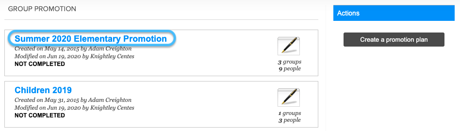 How to Use Group Promotion