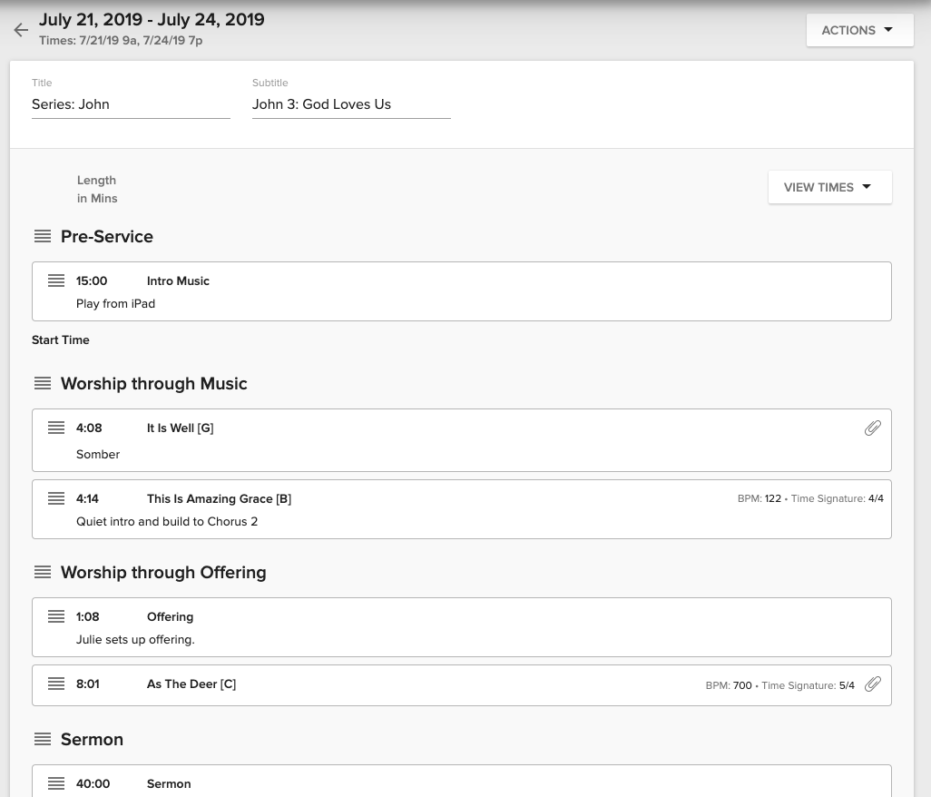 Learning about Service Plan Page