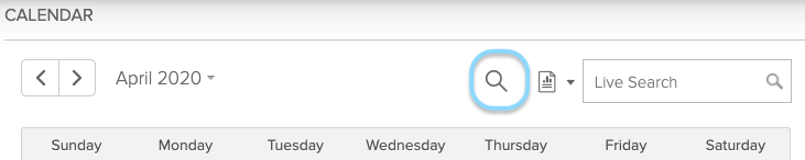 How to View and Search Calendars