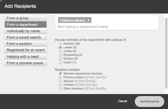 How to Use Department Communications