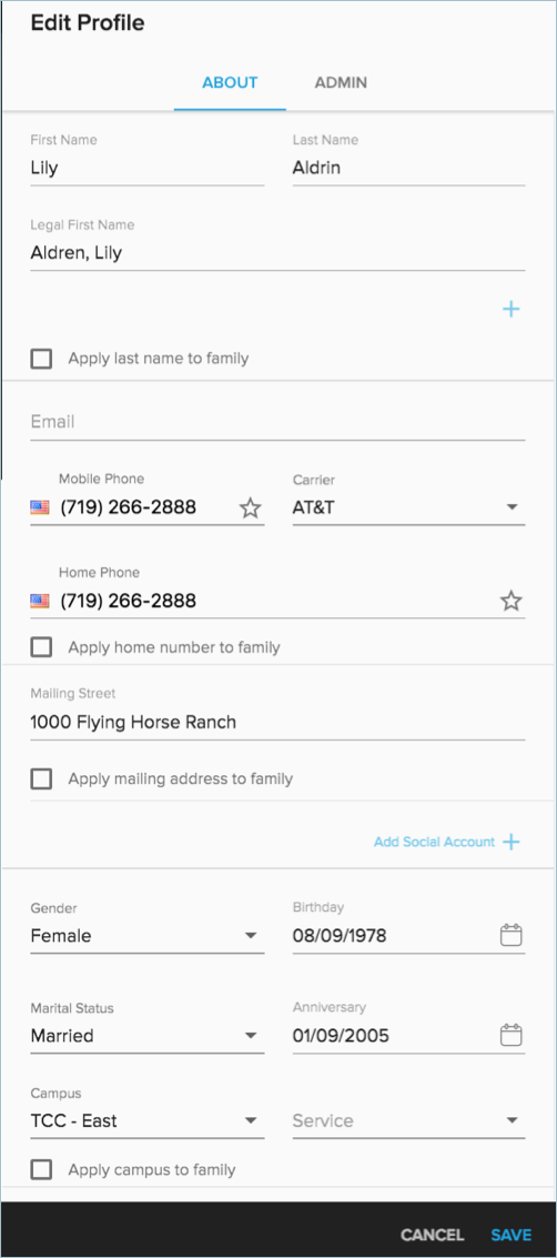 How to Edit a Profile