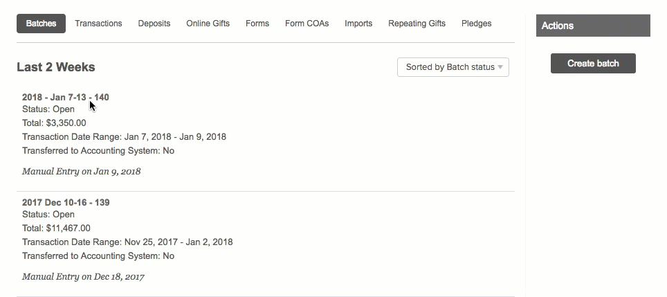 How to Create Transactions Manually