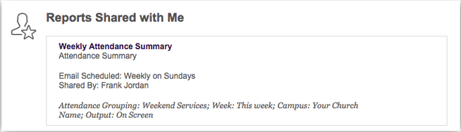 How to Share a Report and View a Saved Report