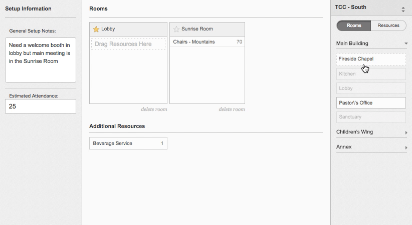 How to Request Rooms and Resources